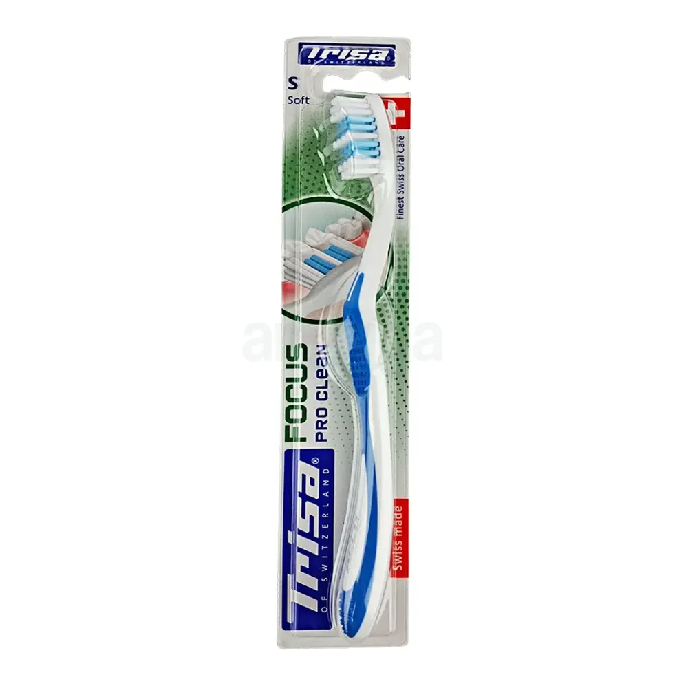 Trisa of Switzerland Focus Pro Clean Soft Toothbrush (Prod : 131223LTS ...