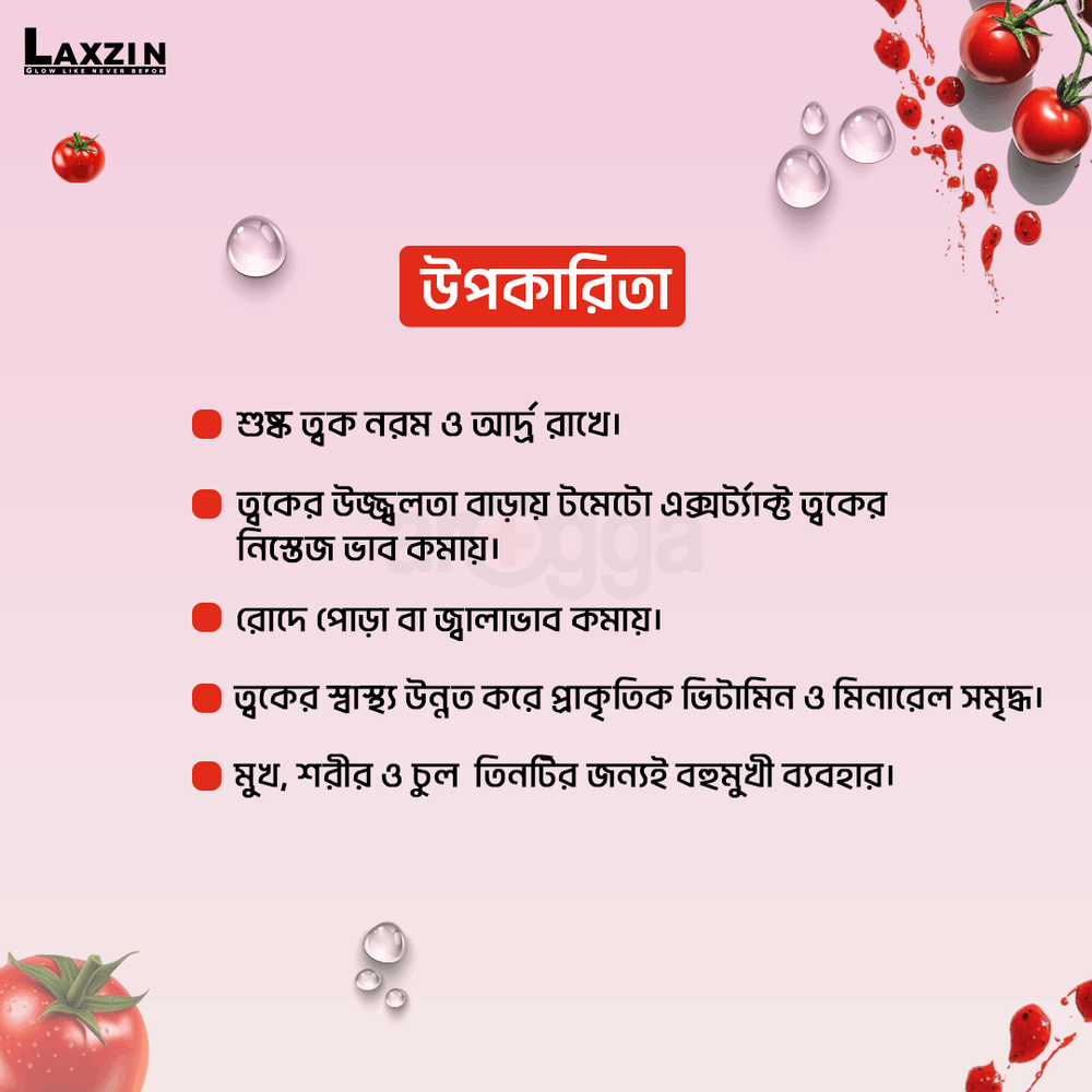 Laxzin Tomato Soothing Gel 300ml - Arogga Beauty Store