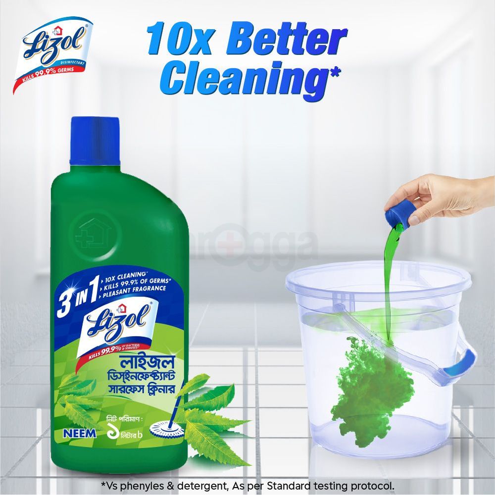Lizol Floor Cleaner (Neem) 500ml - Arogga Online Pharmacy