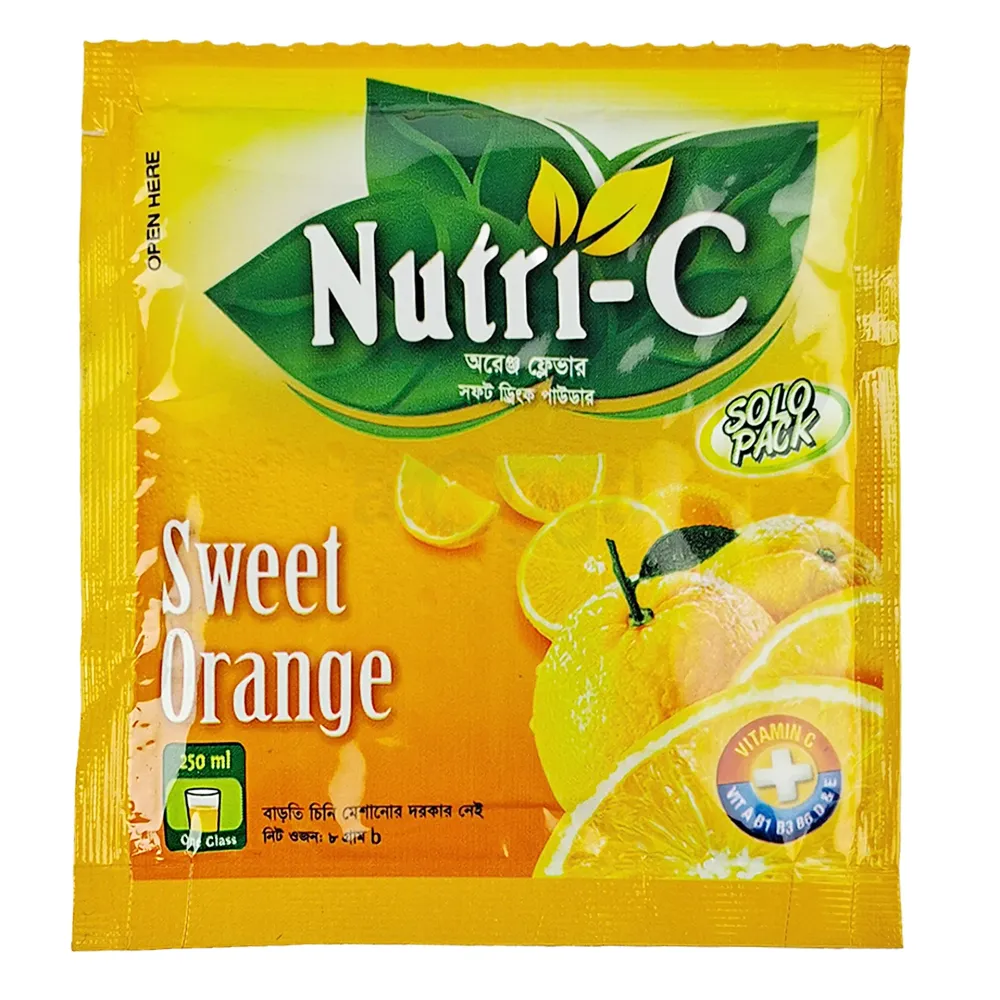 Nutri-C Sweet Orange Instant Powder Drink 8gm - Arogga Ltd