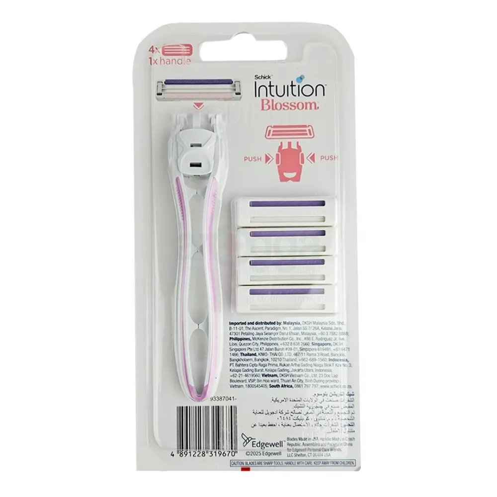 Schick Intuition Blossom 4x 1x Handle (2 Blades) Razor price in ...