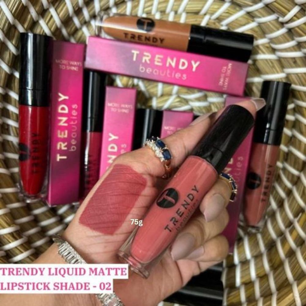 Trendy Beauties Liquid Matte Waterproof Lipstick 02 - Arogga Beauty Store