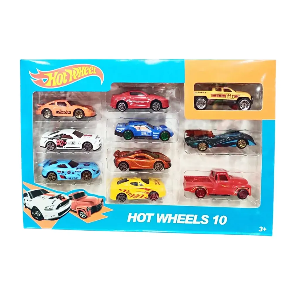 Hot Wheels 10-Pack Die-Cast Cars – Racing, Rescue & Construction ...