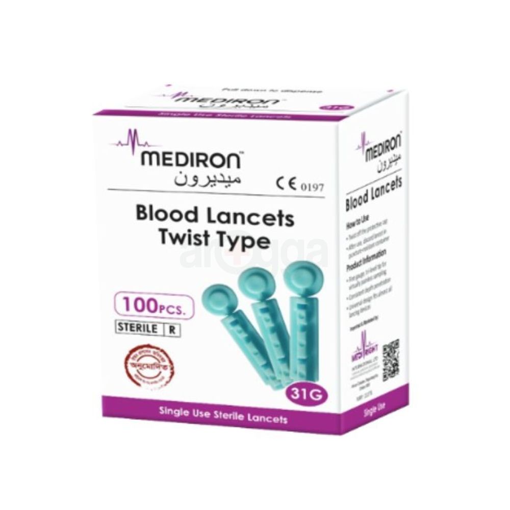 Mediron Blood Lancets Twist Type 31G 100pcs price in Bangladesh | Arogga