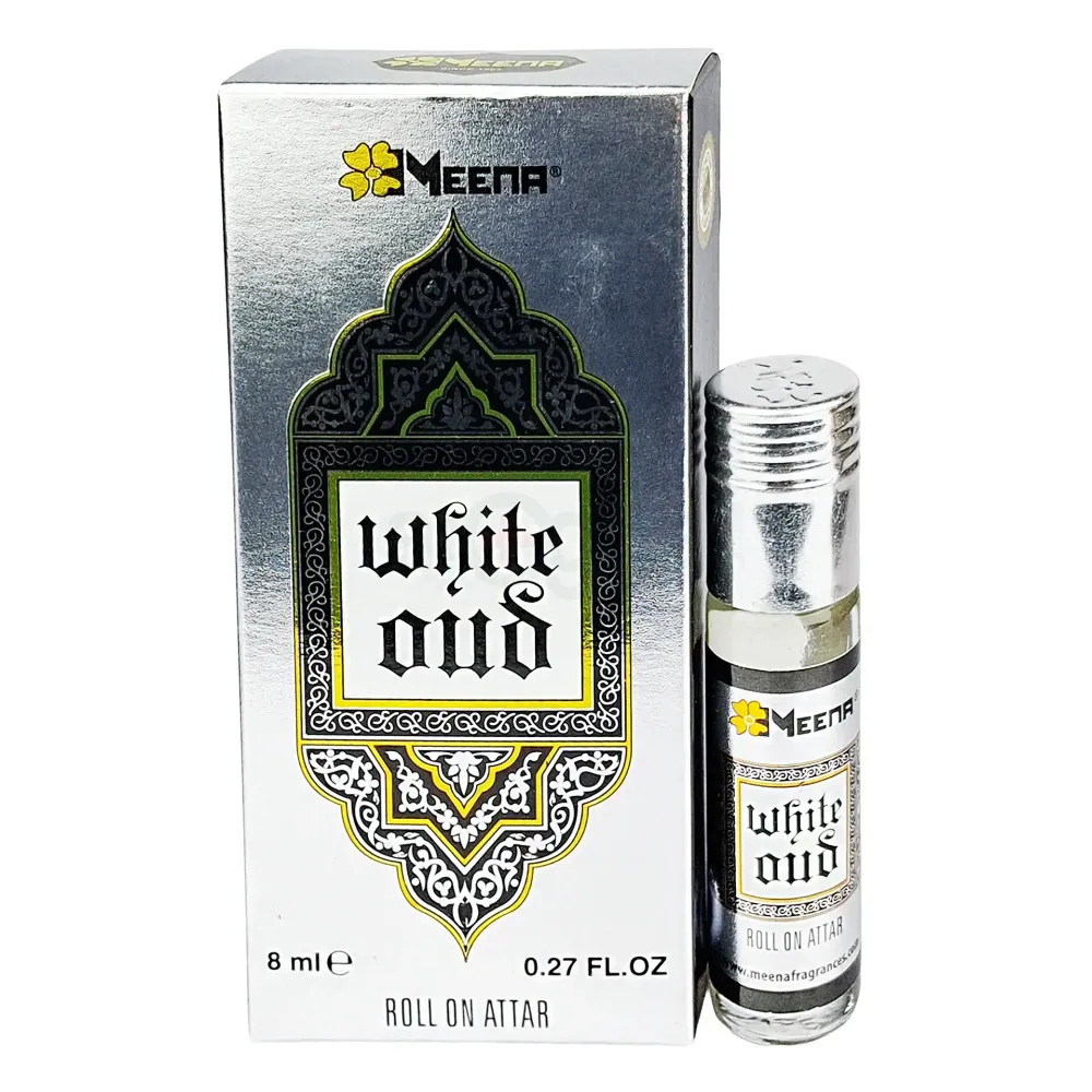 Meena White Oud Roll On Attar 8ml – Premium Long-Lasting Perfume Oil ...