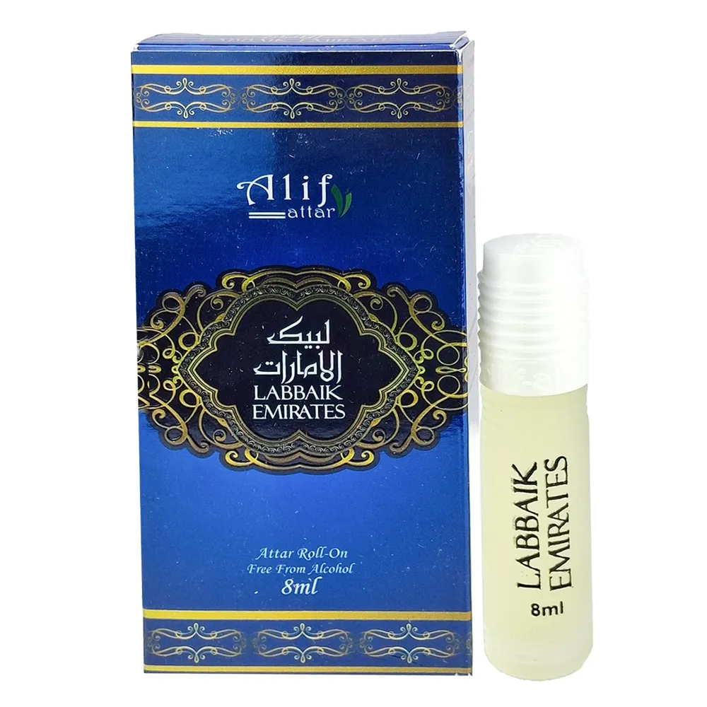 Alif Labbaik Emirates Roll On Attar 8ml – Premium Long-Lasting Fresh ...
