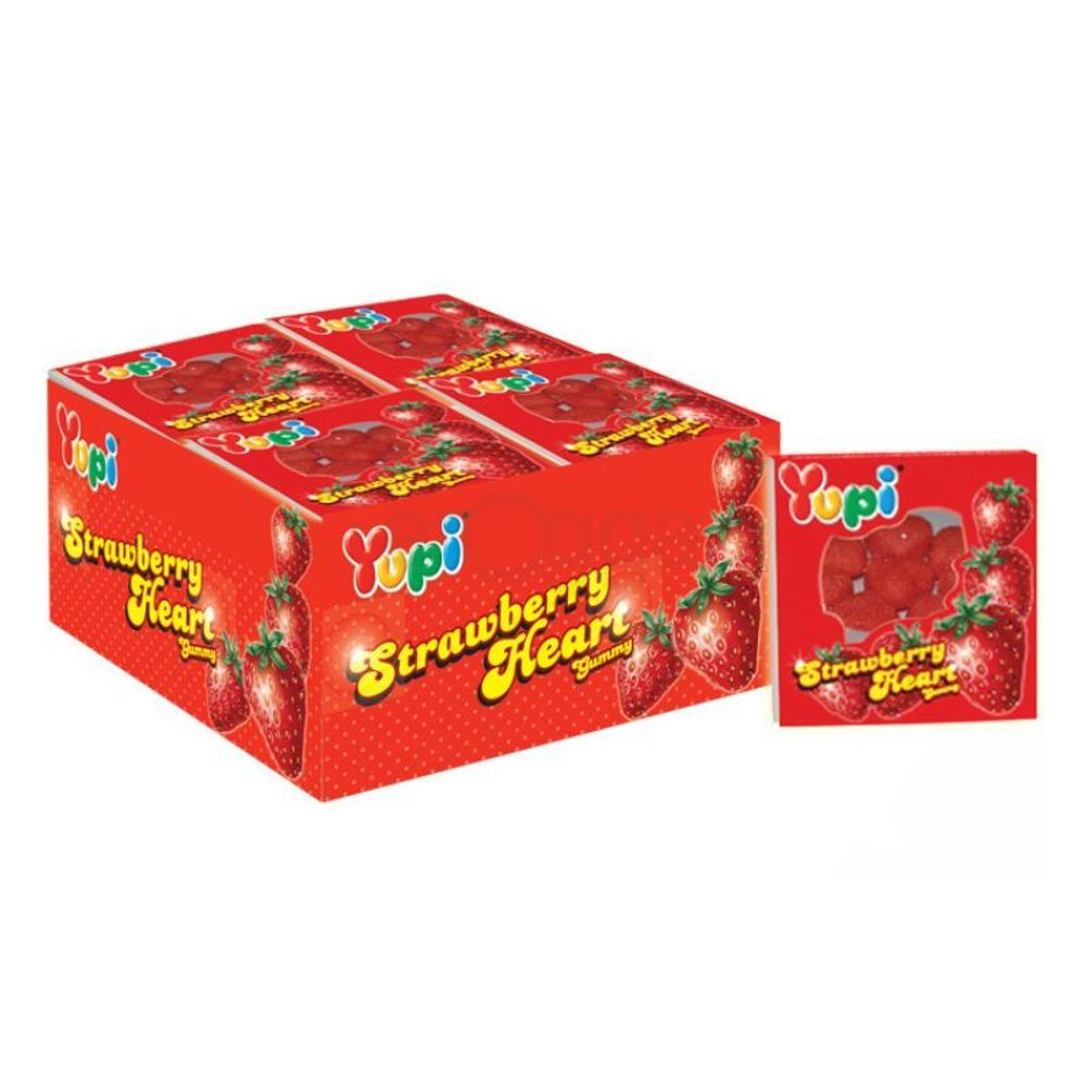 Yupi Strawberry Heart Candy (14g x 24pcs) price in Bangladesh | Arogga
