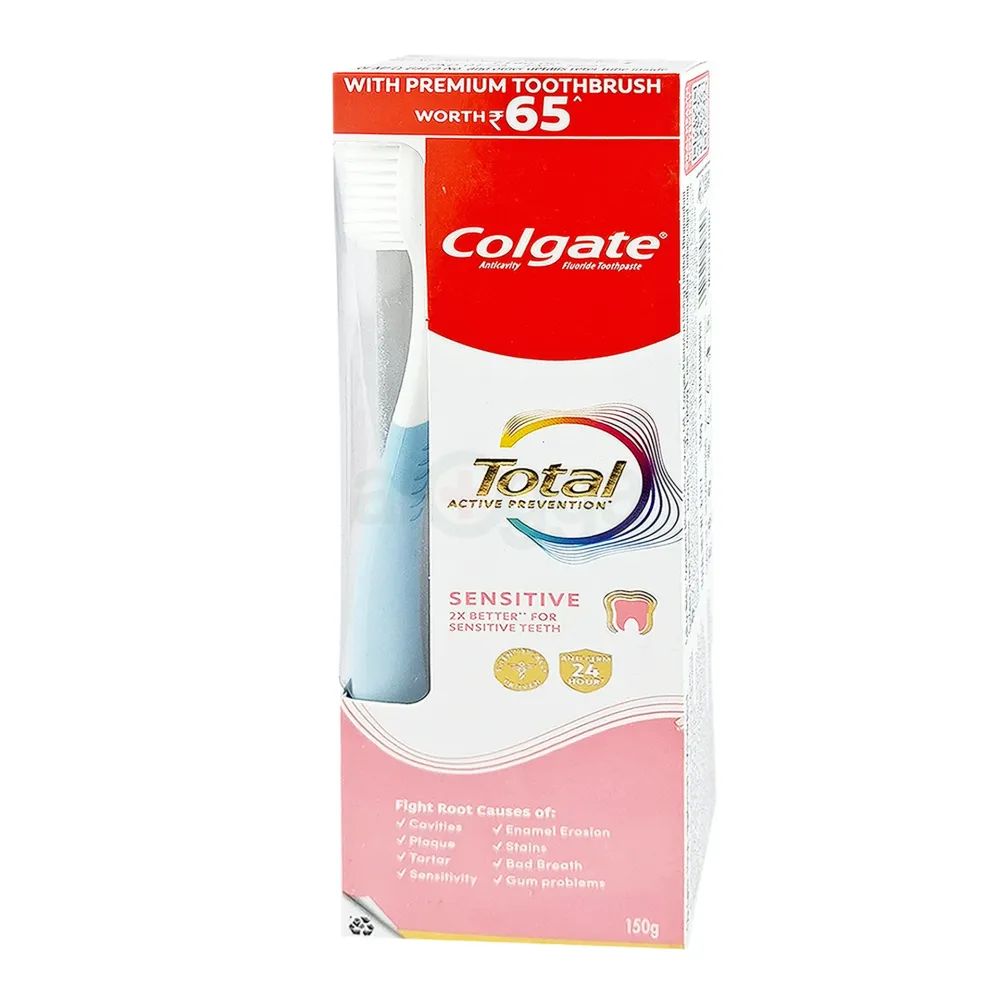 Colgate Total Active Prevention Toothpaste for Sensitive Teeth 150g ...