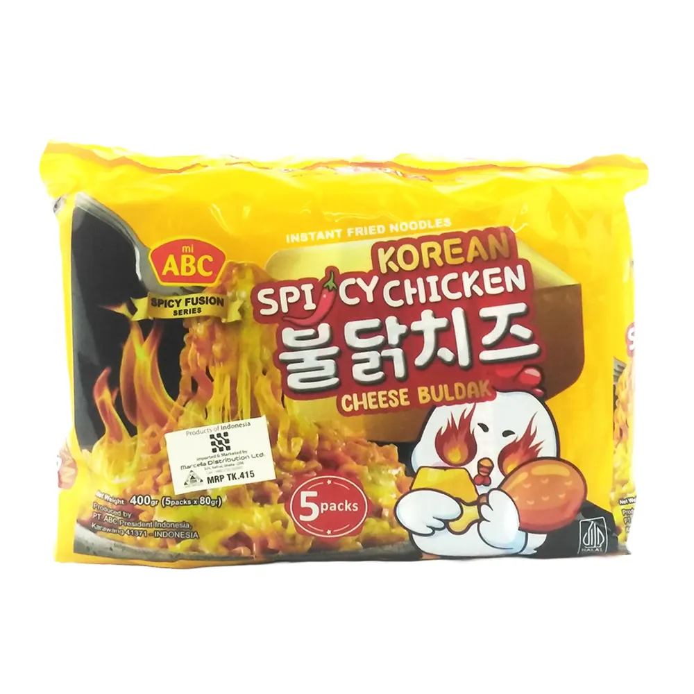 Mi ABC Instant Korean Spicy Chicken Cheese Buldak Noodles 400g – Hot ...