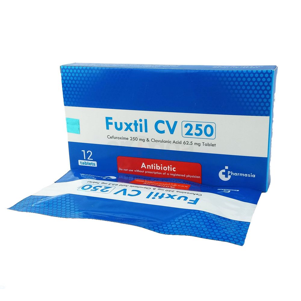 Fuxtil CV 250mg+62.5mg Tablet - Arogga Online Pharmacy