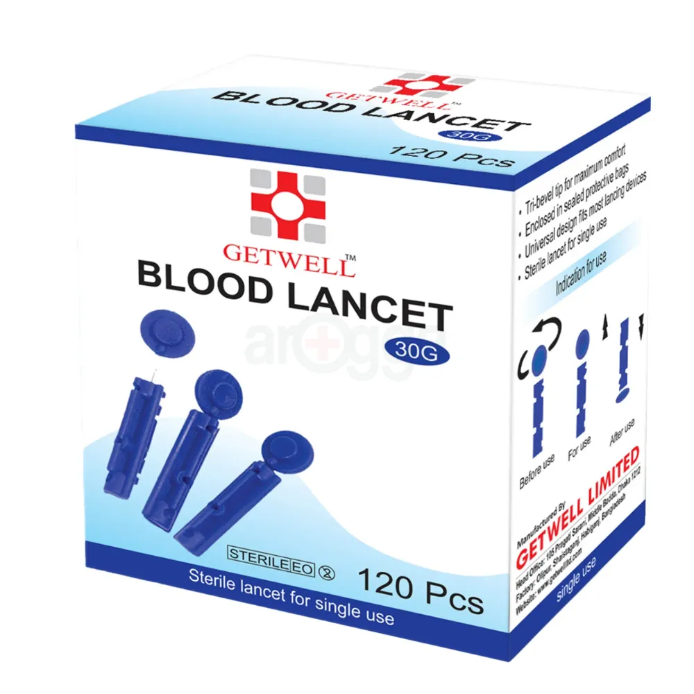 GETWELL Blood Lancets 30G (120Pieces ) price in Bangladesh | Arogga