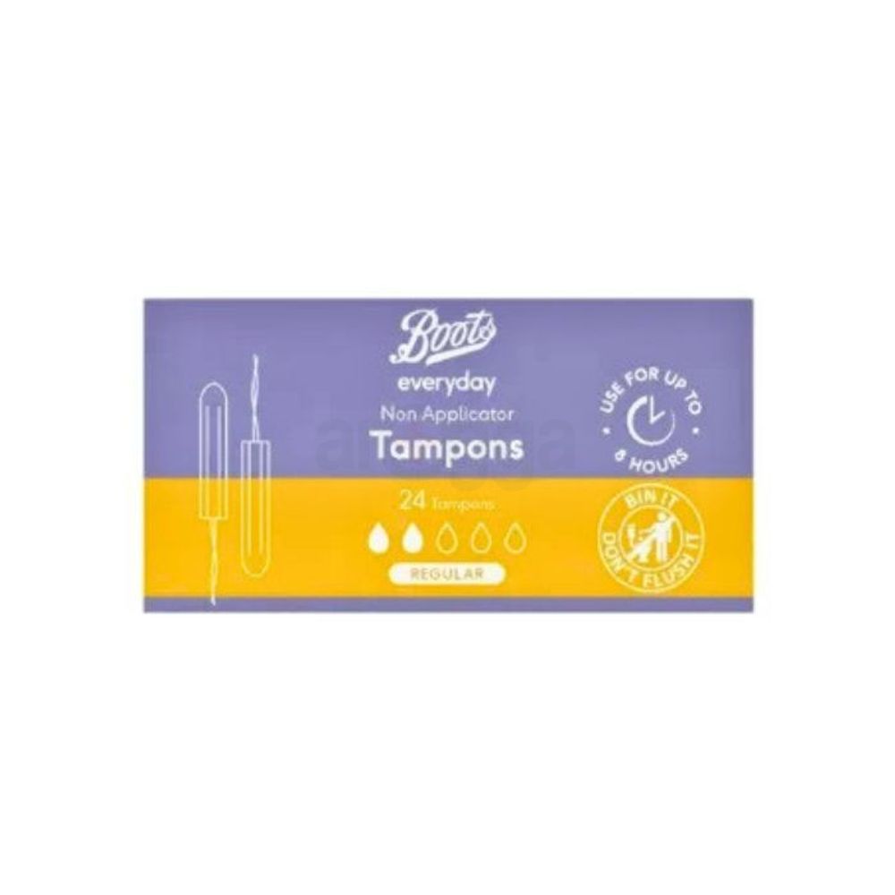 Boots Everyday Non Applicator 24 Tampons Regular Flow price in ...