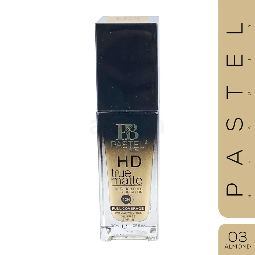 Pastel Beauty HD+ Full Coverage Foundation – Shade 03 Almond, Smooth ...
