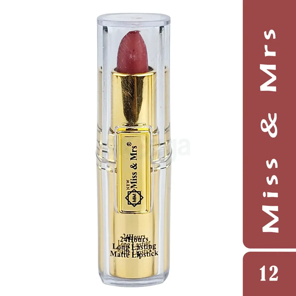 Miss & Mrs Long Lasting Matte Lipstick 12 – Richly Pigmented Lip Color ...