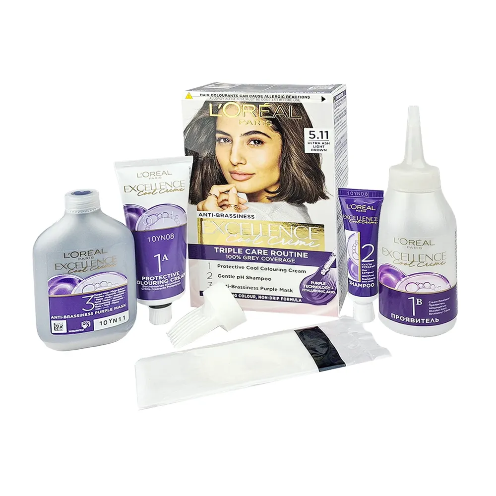 Loreal Paris Excellence Cool Creme Hair Color - 5.11 Ultra Ash Light ...