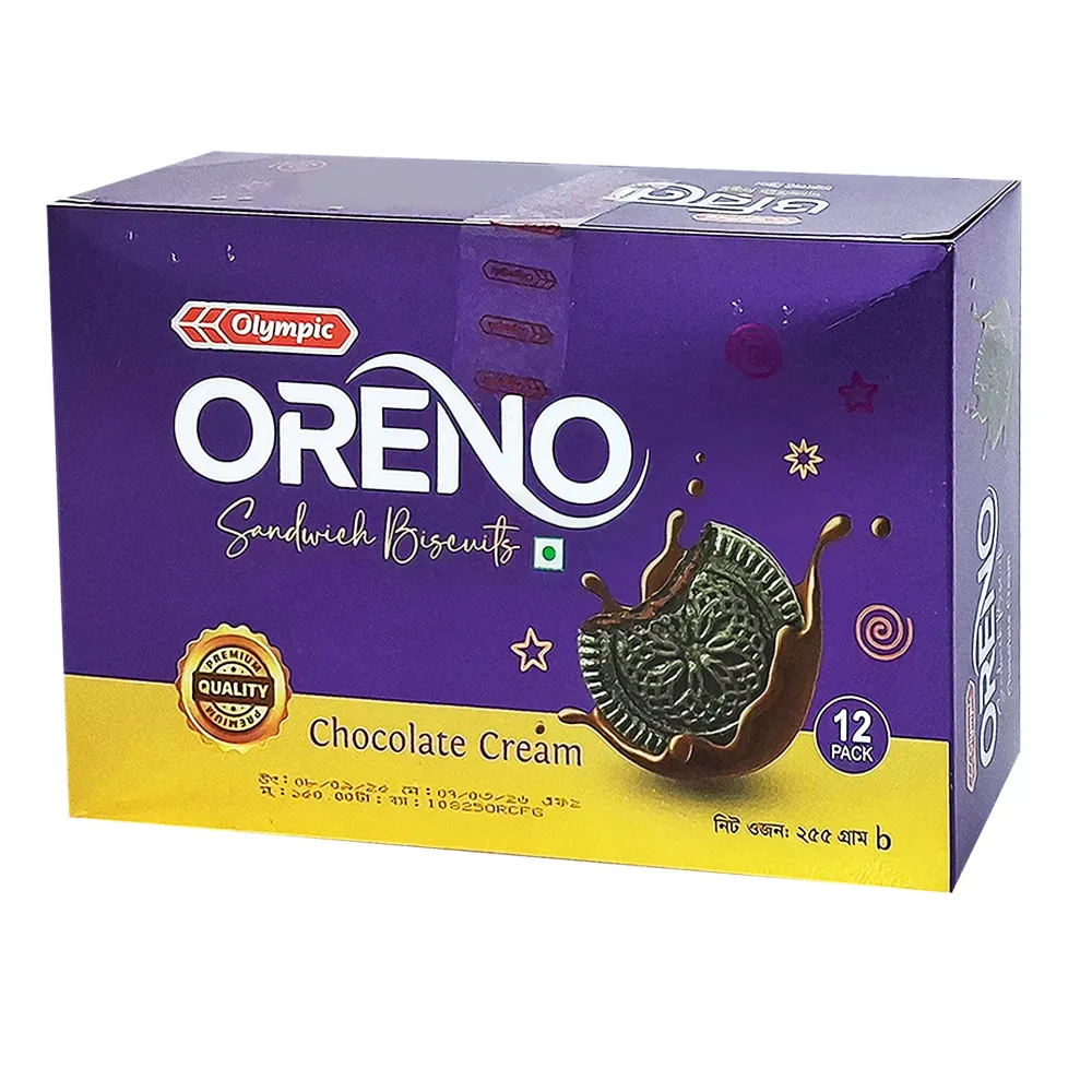 Olympic Oreno Chocolate Cream Sandwich Biscuits – Soft & Crunchy ...