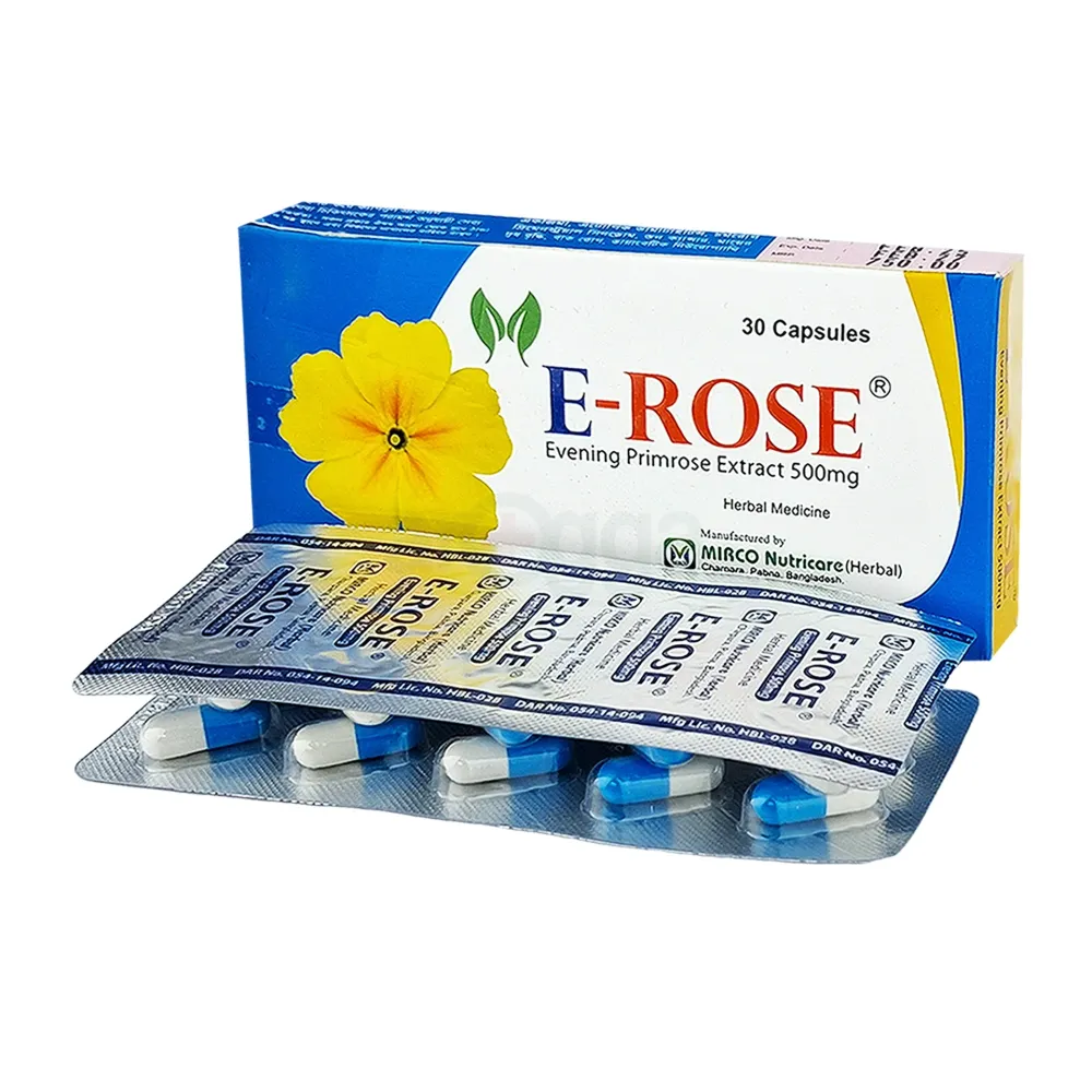 E-Rose 500 (Evening Rimrose EXtract) price in Bangladesh | Arogga ...