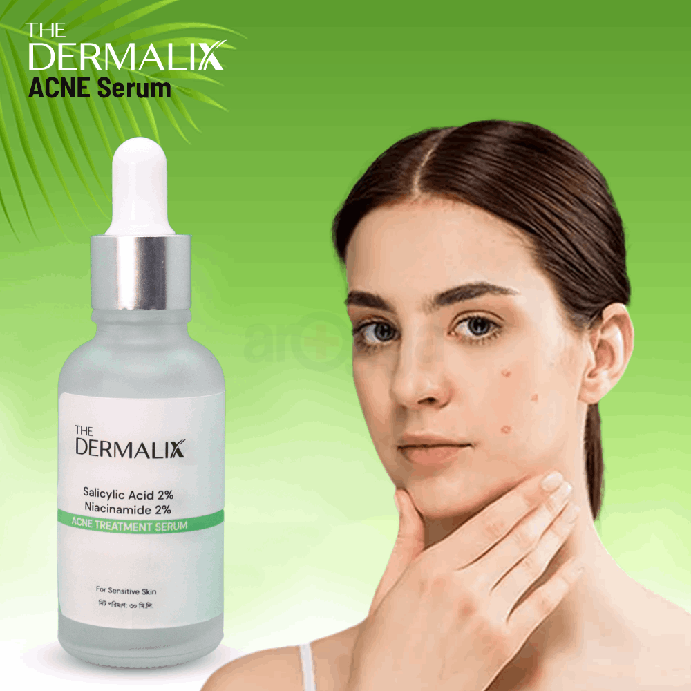 The Dermalix Salicylic Acid 2% + Niacinamide 2% Acne Treatment Serum 30ml - Arogga Beauty Store