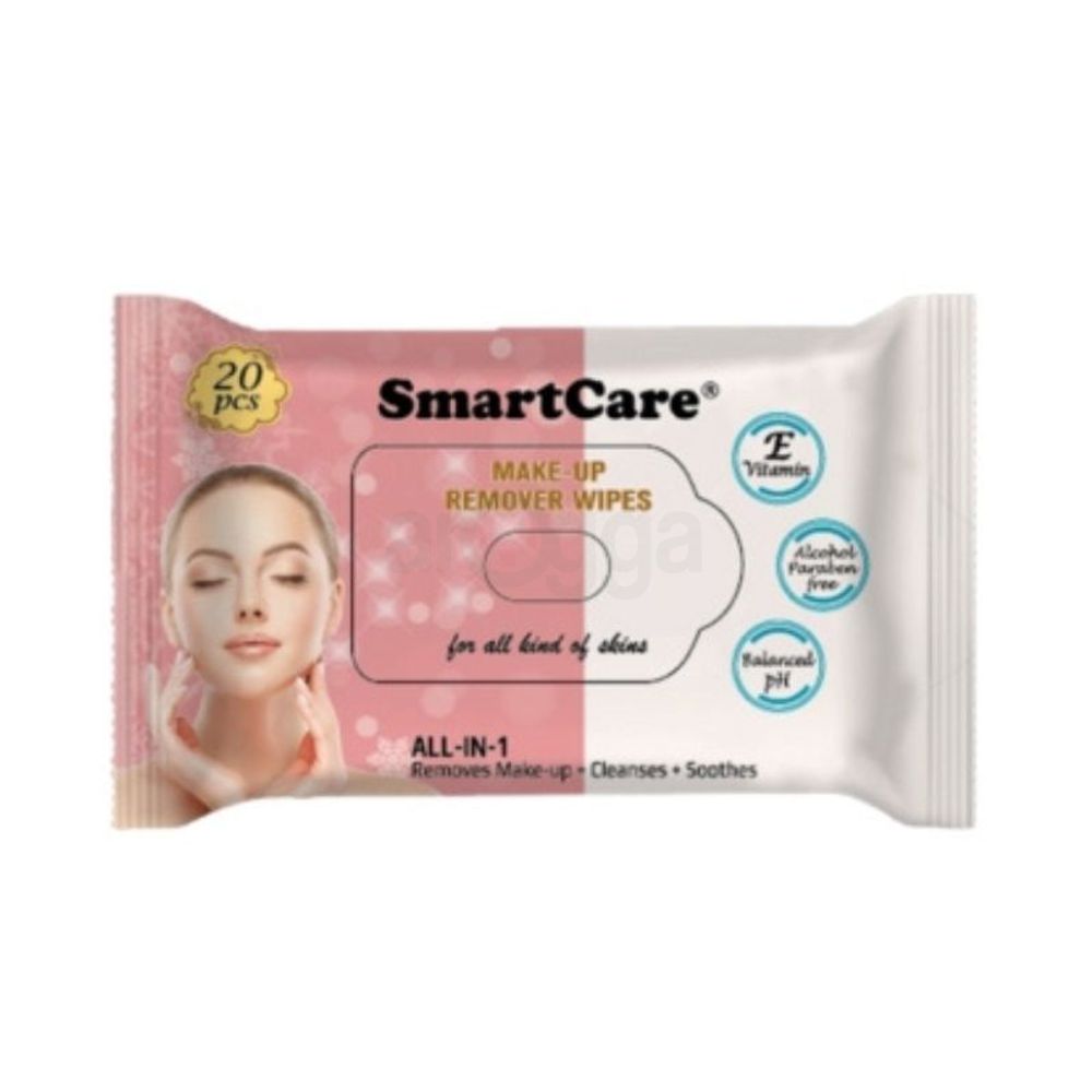 Smart Care Makeup Remover Wet Wipes 20pcs - Arogga Beauty Store