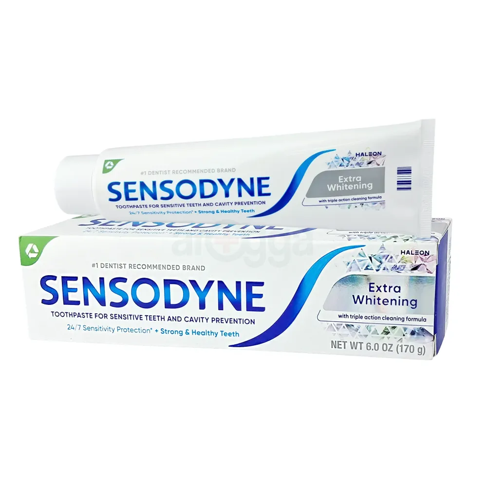 Sensodyne Extra Whitening – Toothpaste for Sensitive Teeth with Triple ...