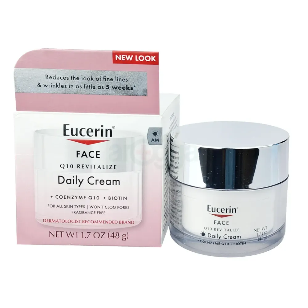 Eucerin Q10 Anti-Wrinkle Daily Face Cream with Coenzyme Q10 + Biotin ...