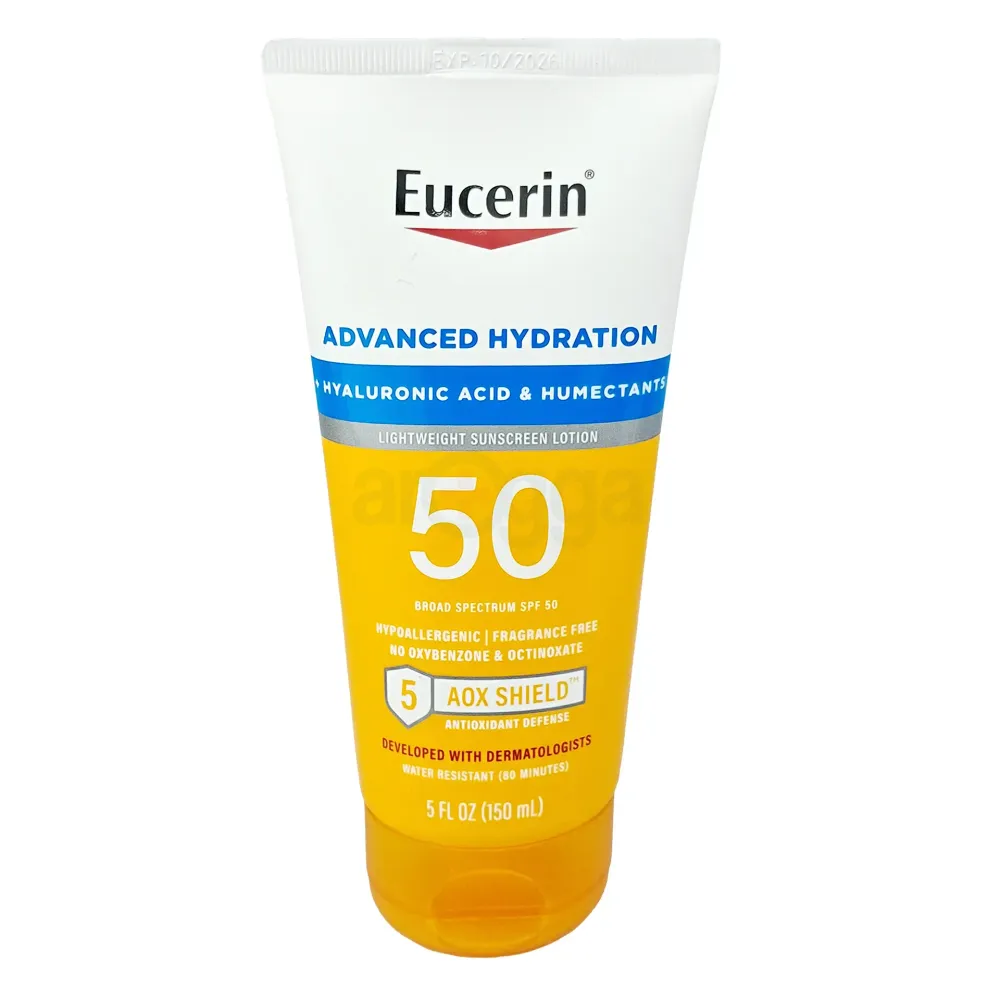 Eucerin Sun Advanced Hydration SPF 50 Sunscreen Lotion, Lightweight ...
