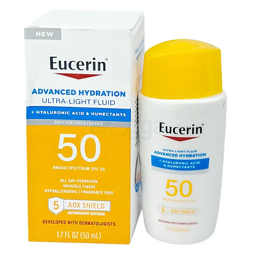 Eucerin Sun Advanced Hydration Ultra-Lightweight Face Sunscreen SPF 50 ...