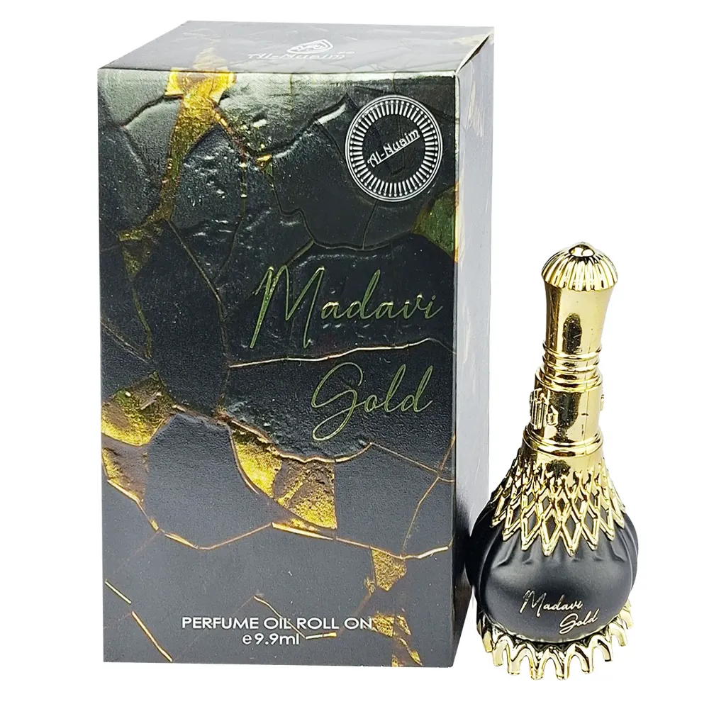 Al-Nuaim Madavi Gold Attar Roll-On 9.9ml – Golden Warm Musk Fragrance ...