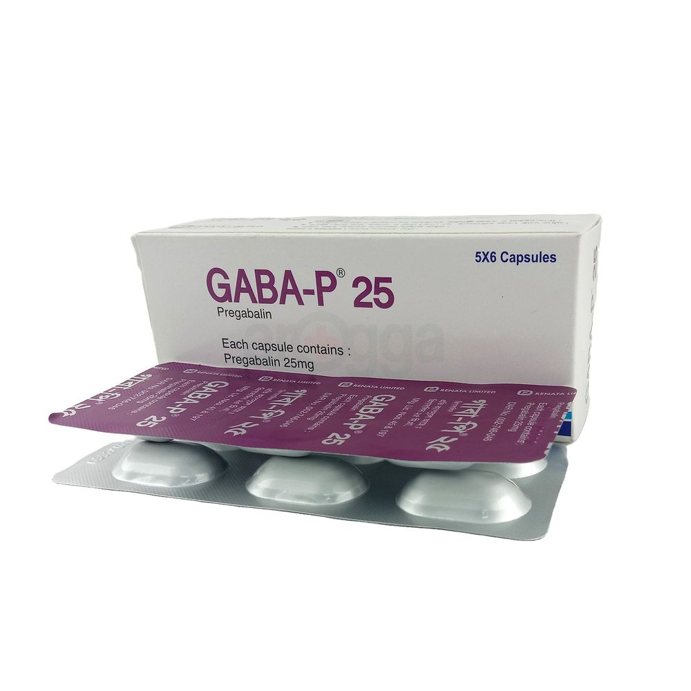 GABA-P 25mg Capsule - গাবা-পি ২৫ মি.গ্রা. ক্যাপসুল - Arogga Online Pharmacy