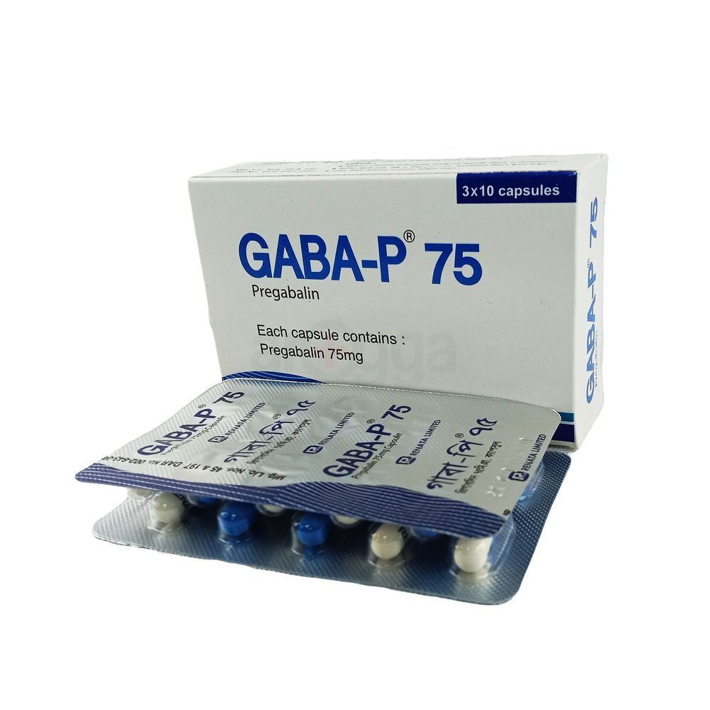 GABA-P 75mg Capsule - গাবা-পি ৭৫ মি.গ্রা. ক্যাপসুল - Arogga Online Pharmacy