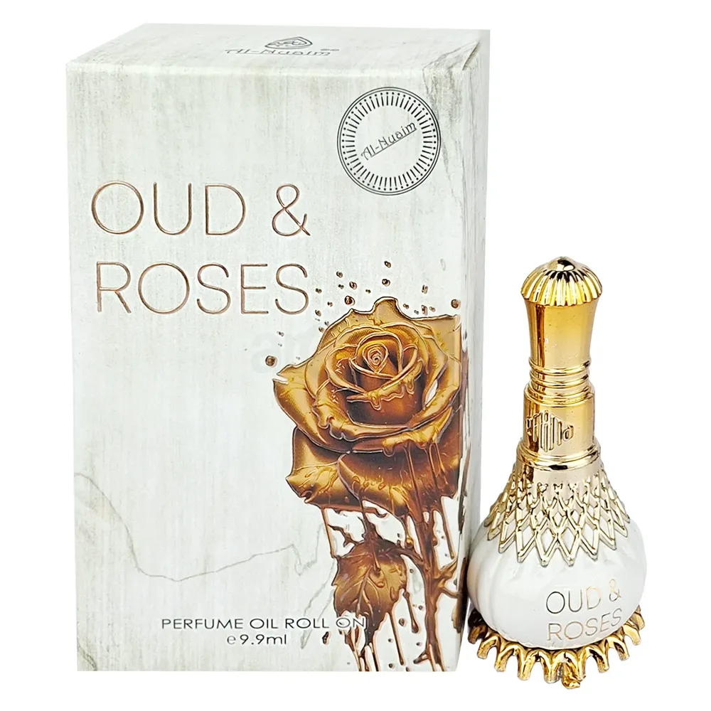 Al-Nuaim Oud & Roses Attar Roll-On 9.9ml – Romantic Rose & Oudh Blend ...