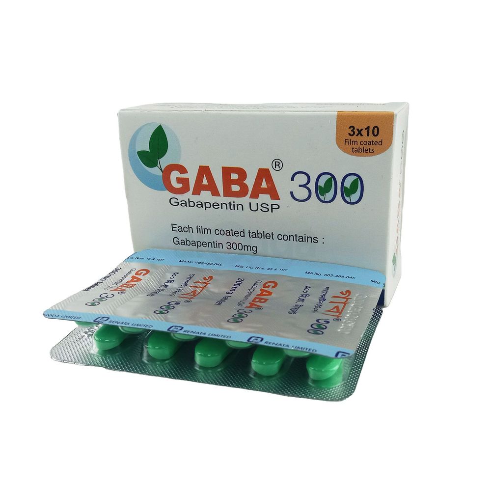 Gaba 300mg Tablet - গাবা ৩০০ মি.গ্রা. ট্যাবলেট - Arogga Online Pharmacy