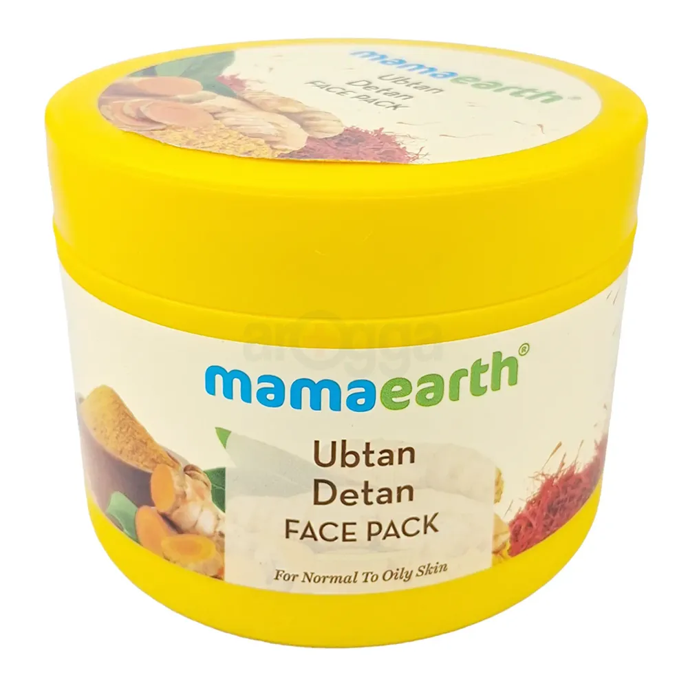 Mamaearth Ubtan DeTan Face Pack 200 g – Brightening & Tan-Removal Face ...
