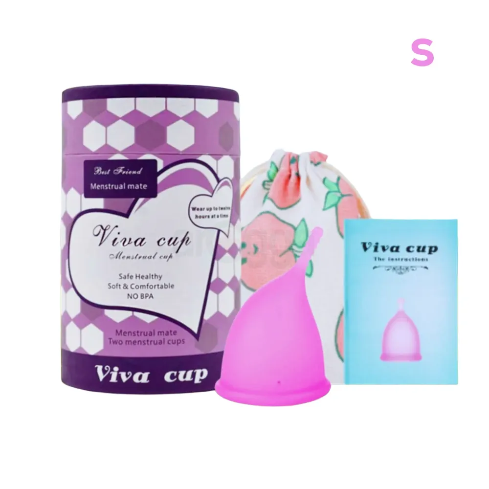 Viva Cup Silicone Reusable Menstrual Cup- Sustainable Feminine Hygiene for Heavy Flow (Size:-S ...
