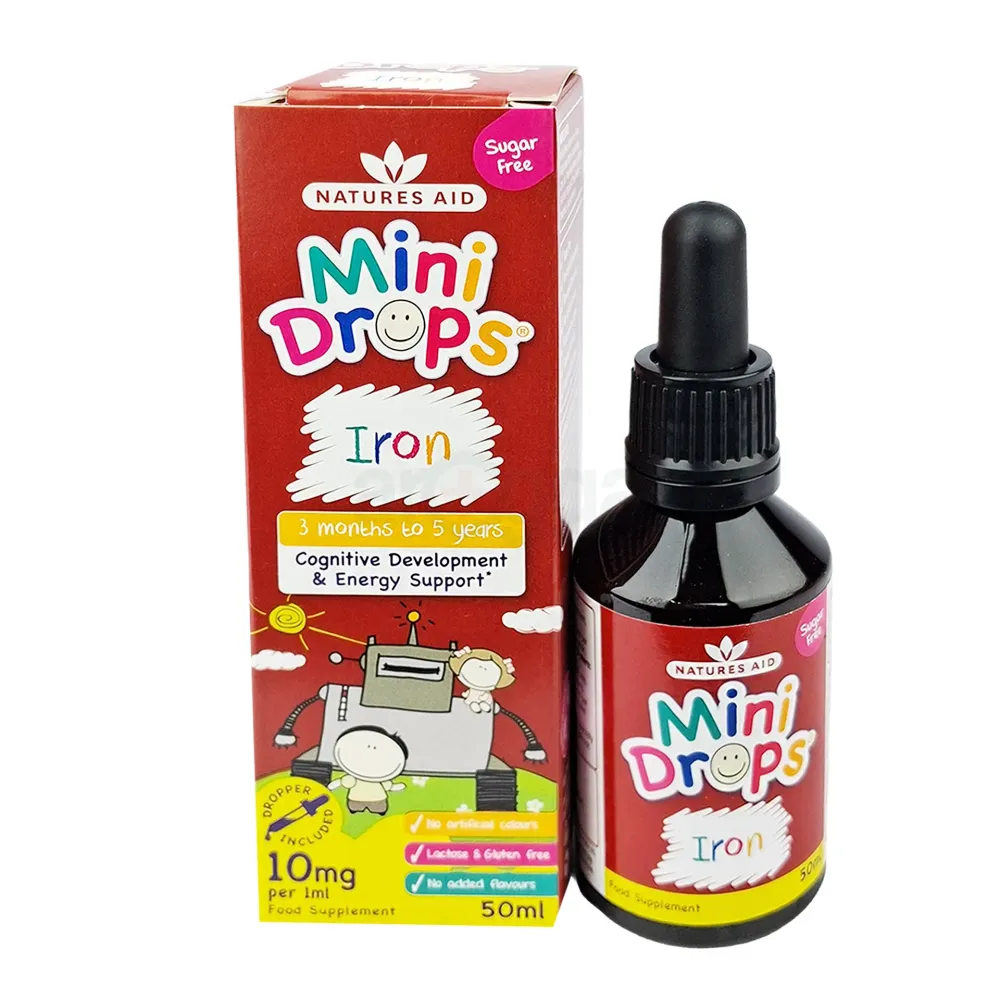 Natures Aid Mini Drops Iron for Infants and Children 50ml - Arogga ...