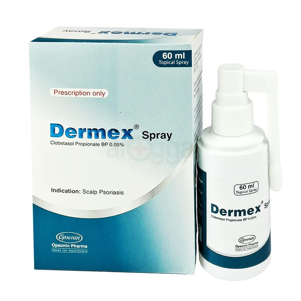 Dermex Topical Spray 60ml price in Bangladesh | Arogga Online Pharmacy