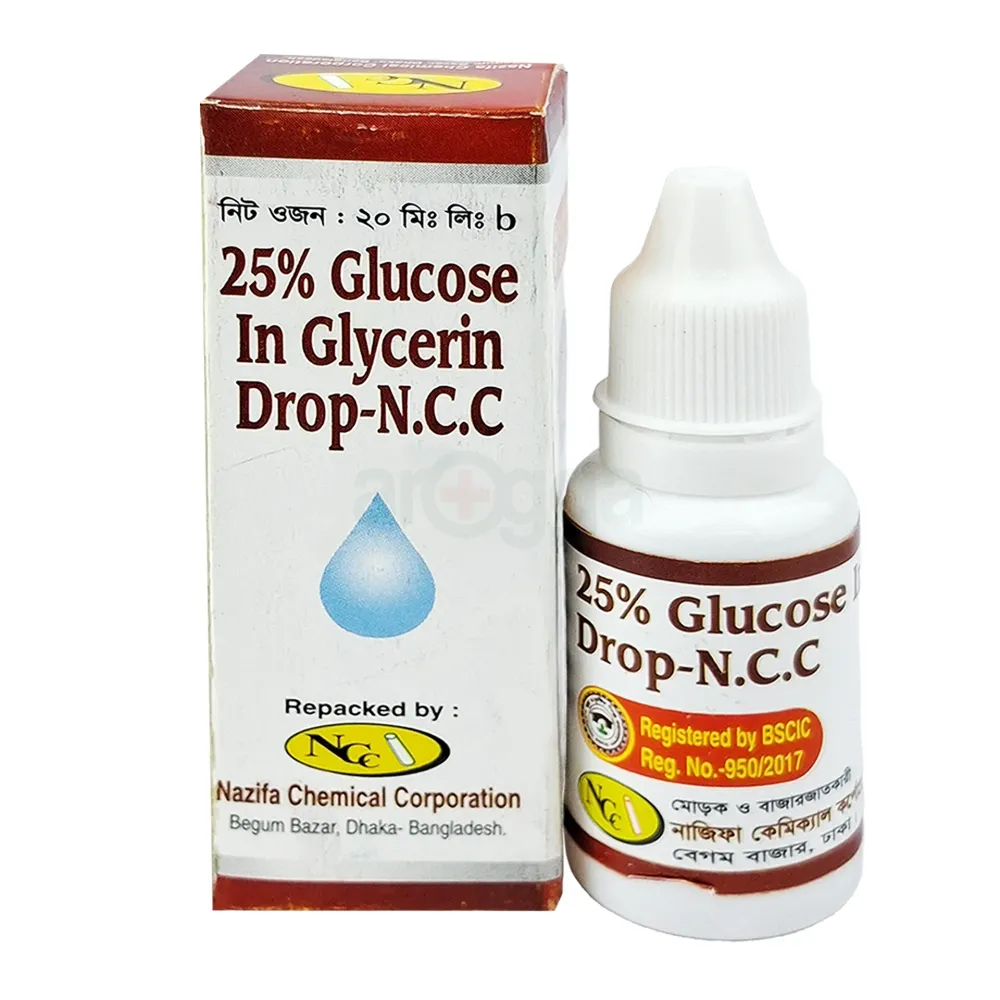 Glucose 25% In Glycerin Drop 20ml -N.C.C price in Bangladesh | Arogga ...
