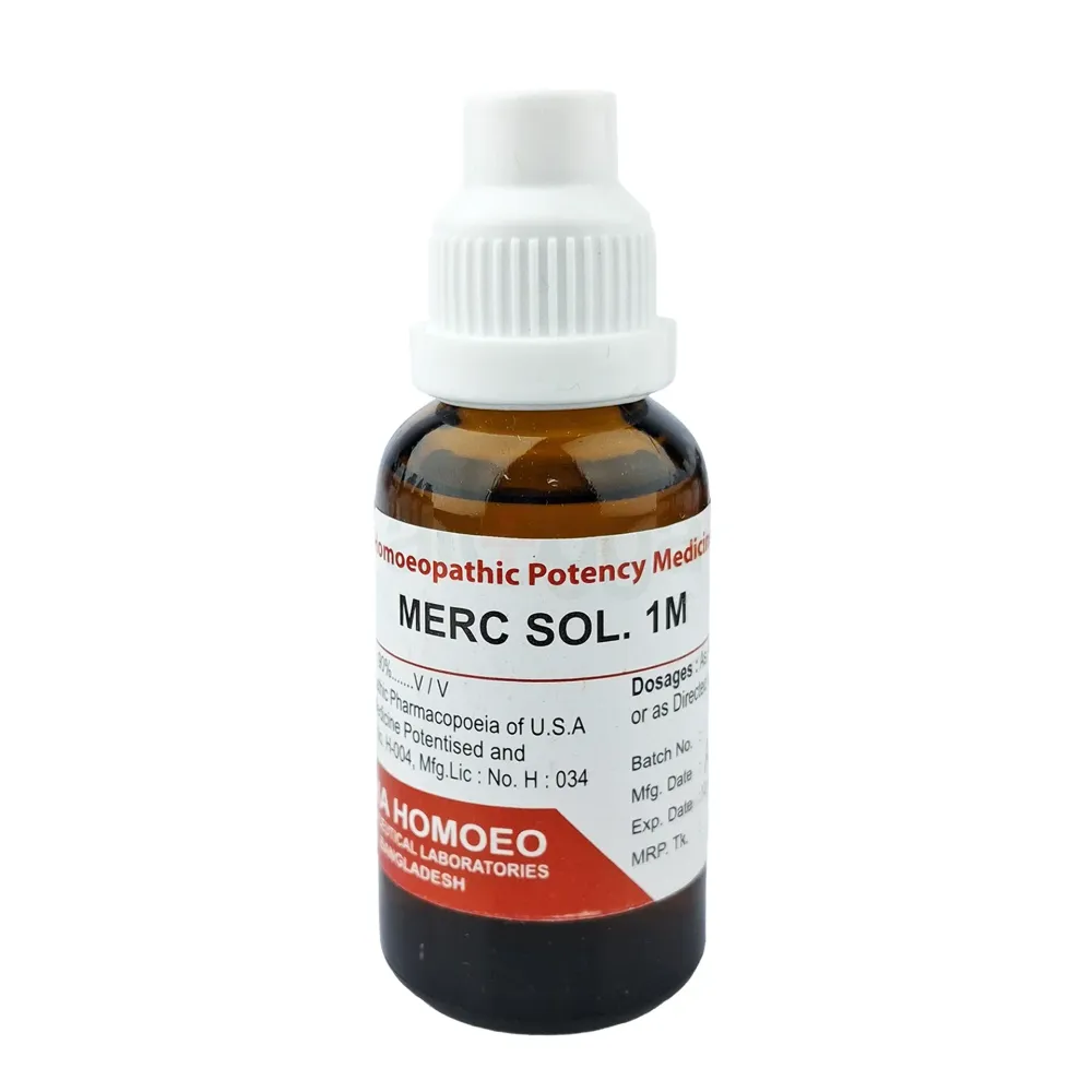 Merc Sol. 1M 30ml(Zoha Homeo) price in Bangladesh | Arogga