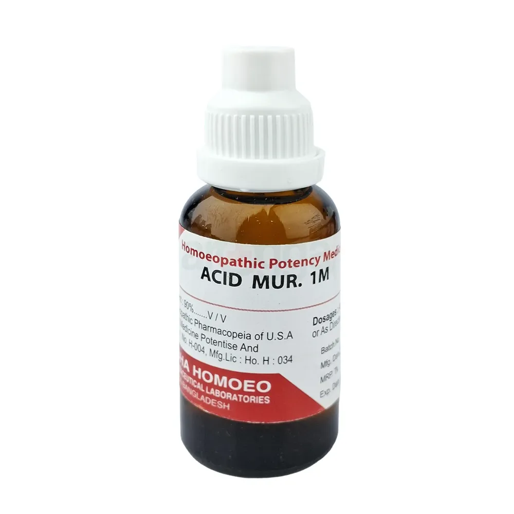 Acid Mur. 1M 30ml (Zoha Homeo) price in Bangladesh | Arogga