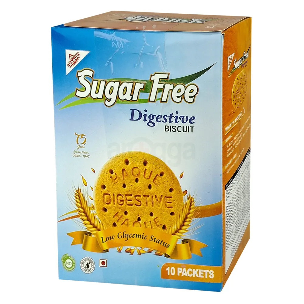 Haque Sugar Free Digestive Biscuit (1×10 Packets) - Arogga Ltd