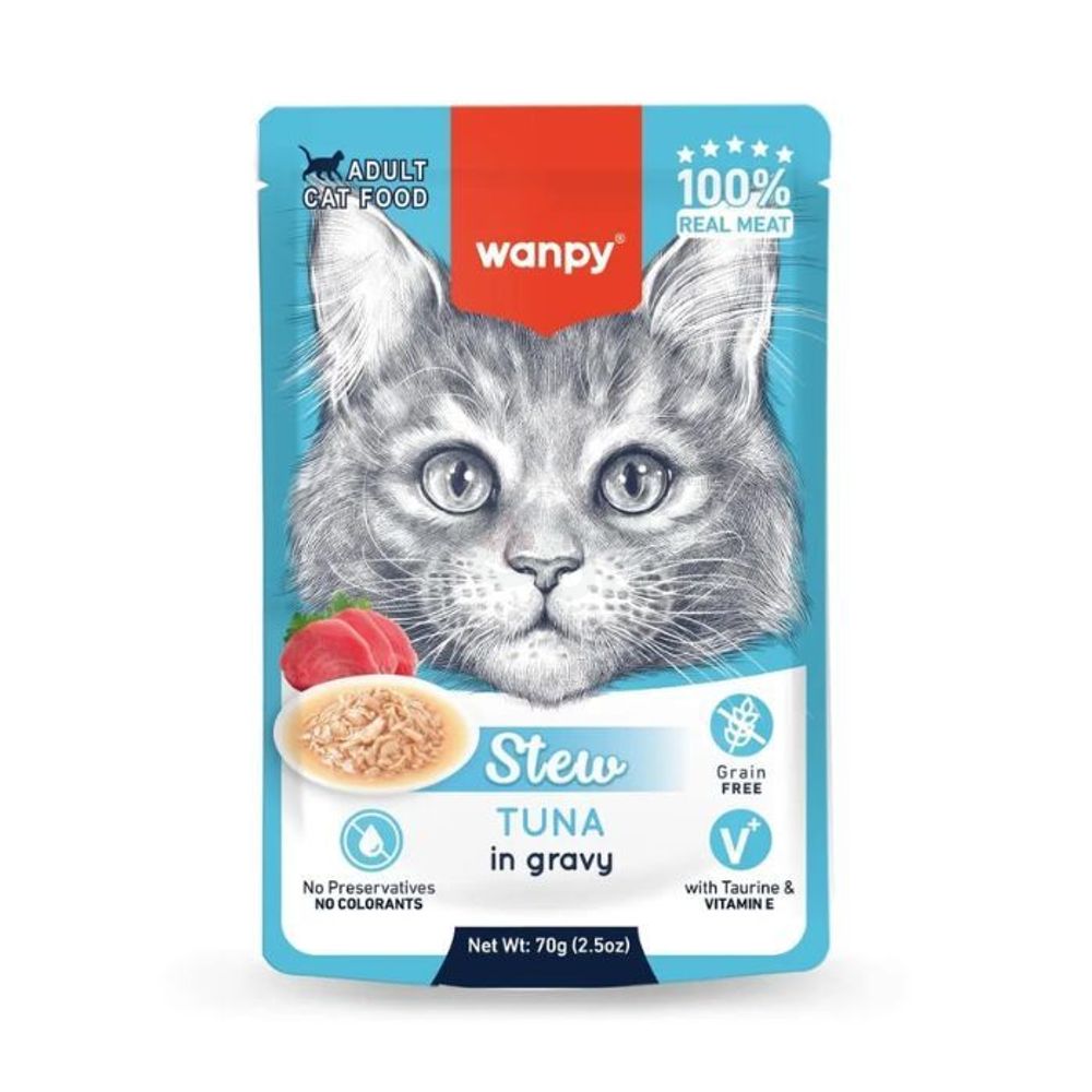 Wanpy Cat Pouch Stew Tuna In Gravy 70g price in Bangladesh | Arogga