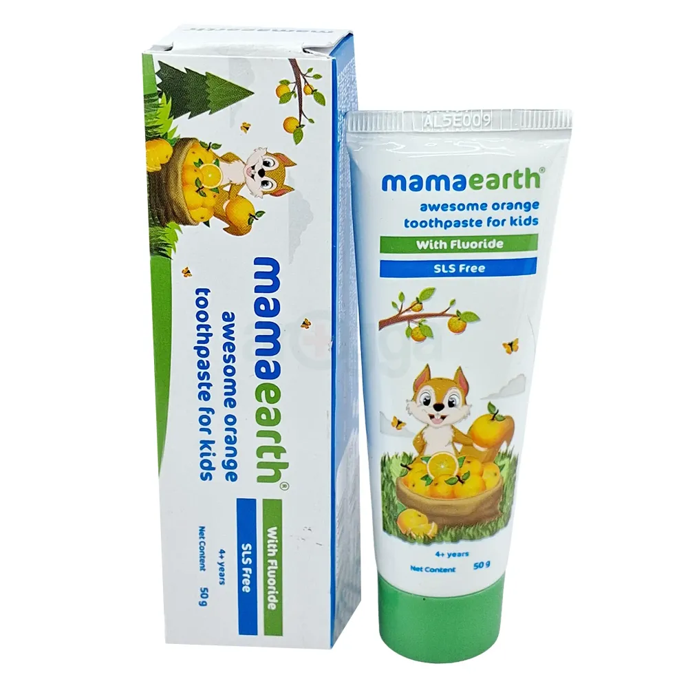Mamaearth Awesome orange Toothpaste for Kids (Up to 4Years) – 50g price ...