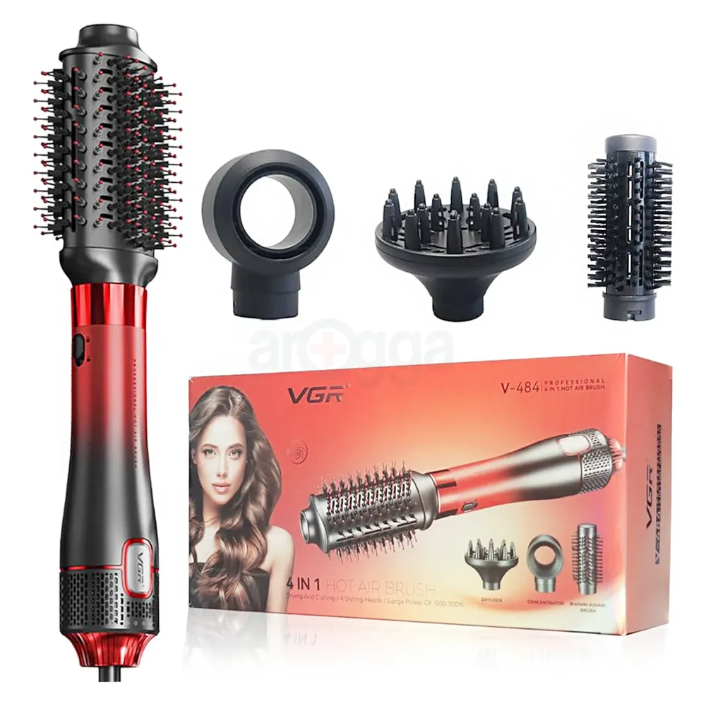 VGR V-484 4-in-1 Hot Air Styler Brush – Hair Dryer, Curler & Volumizer ...