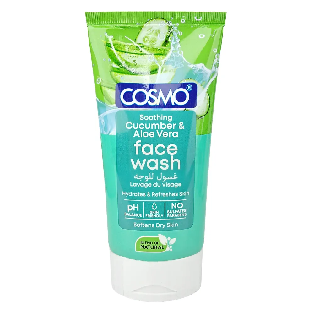 COSMO Cucumber & Aloe Vera Soothing Face Wash – Hydrating & Refreshing ...