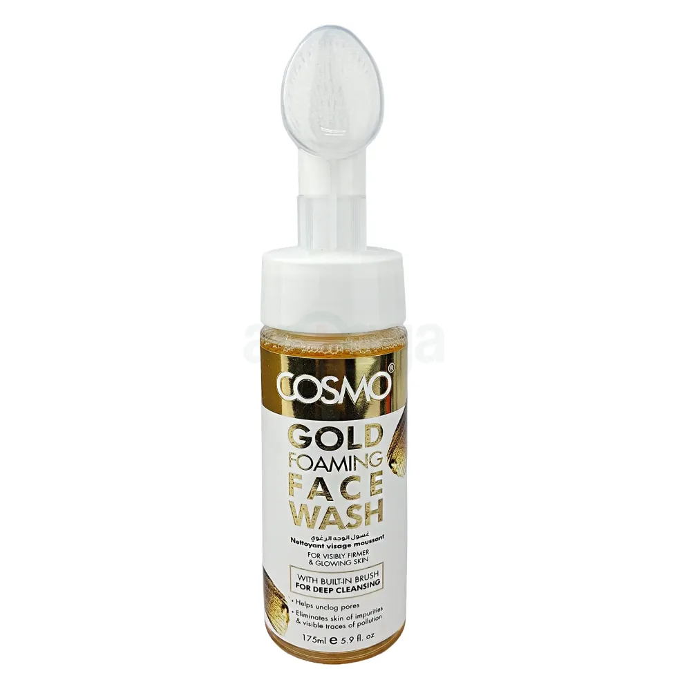 Cosmo Gold Foaming Face Wash with Built-in Brush for Deep Cleansing ...