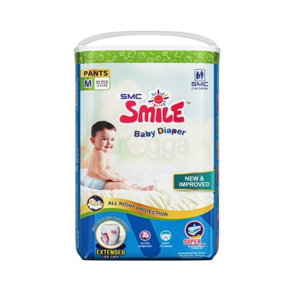 Smile Baby Diaper Pants Jumbo Medium 50 pcs Pack A price in Bangladesh ...