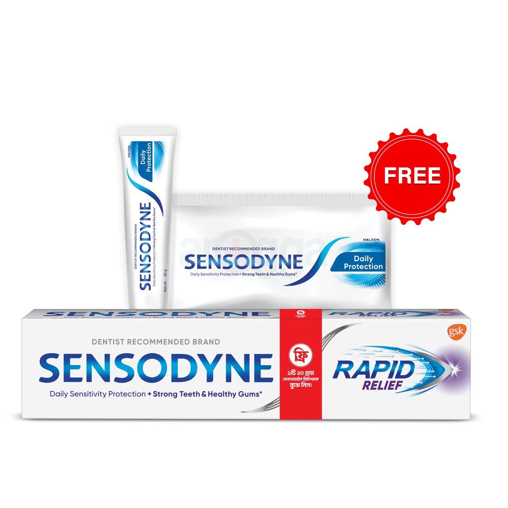 Buy 1 Sensodyne Rapid Relief Toothpaste 80g & Get 1 Sensodyne Daily ...