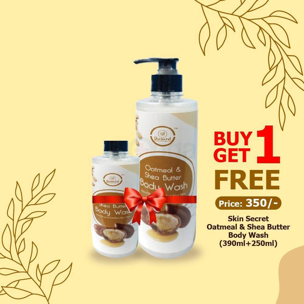 Buy 1 Skin Secret Oatmeal & Shea Butter Body Wash 390ml Get 1 250ml ...