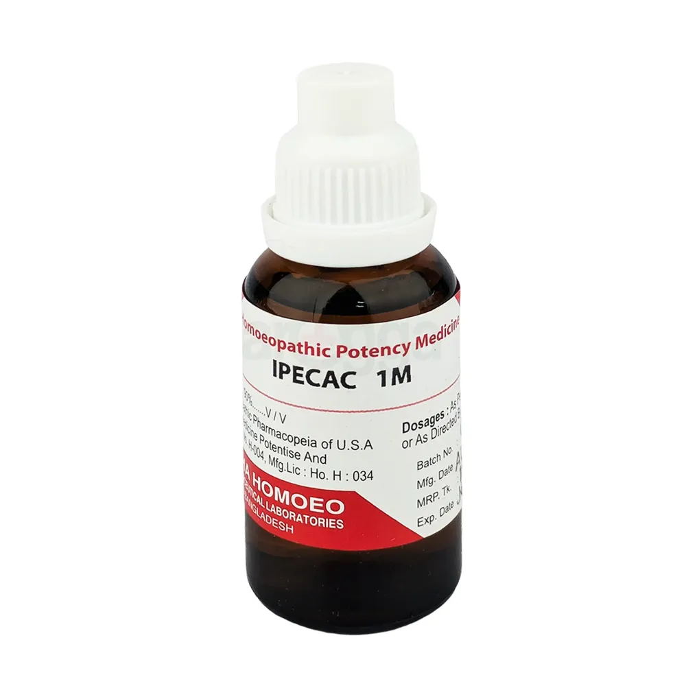 Ipecac 1M 30ml (Zoha Homeo) price in Bangladesh | Arogga