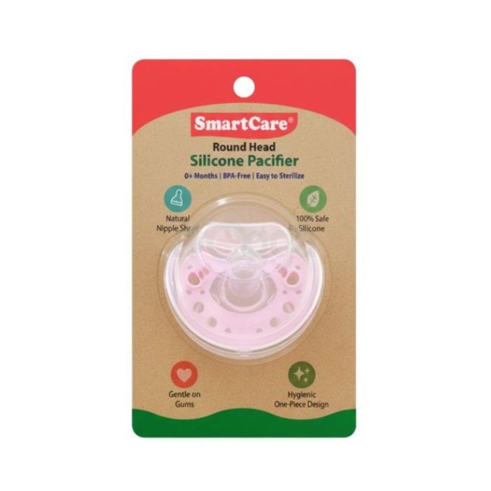 Smart Care Silicon Round Head Baby Pacifier With Cover - Arogga Online ...